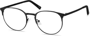 Zenni Round Eyeglasses Full Rim Stainless Steel Frame - Black