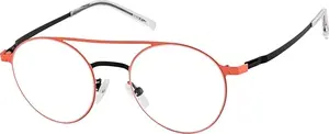 Zenni Round Full Rim Eyeglasses - Orange