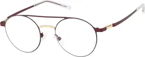 Zenni Round Full Rim Eyeglasses - Red