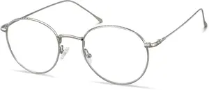 Zenni Round Full Rim Eyeglasses - Silver