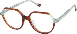 Zenni Geometric Full Rim Frame - Brown
