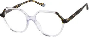 Zenni Geometric Full Rim Frame - Clear
