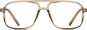 Zenni Retro Aviator Eyeglasses - Brown