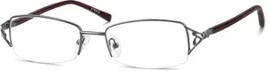 Zenni Rectangle Half-rim Eyeglasses - Gray