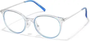 Zenni Round Full Rim Eyeglasses Frame - Blue