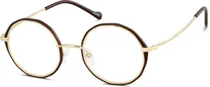 Zenni Round Full Rim Eyeglasses Frame - Brown