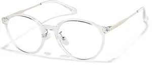 Zenni Round Full Rim Eyeglasses Frame - Clear