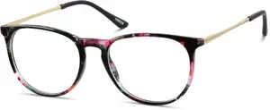 Zenni Round Full Rim Eyeglasses Frame - Floral