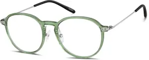 Zenni Round Full Rim Eyeglasses Frame - Green