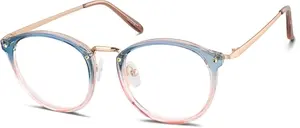 Zenni Mixed Material Round Eyeglasses Multi