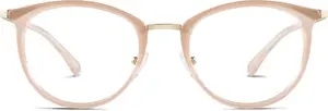 Zenni Mixed Material Round Eyeglasses - Taupe