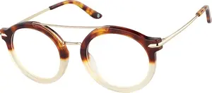 Zenni Round Full Rim Eyeglasses Frame - Tortoiseshell