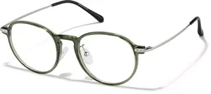 Zenni Round Full Rim Eyeglasses Frame - Transparent Green