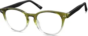 Zenni Retro Round Eyeglasses - Olive