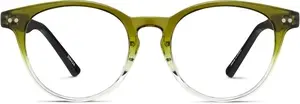 Zenni Retro Round Eyeglasses - Olive