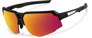 Zenni Sports Sunglasses - Black With Flame Mirror