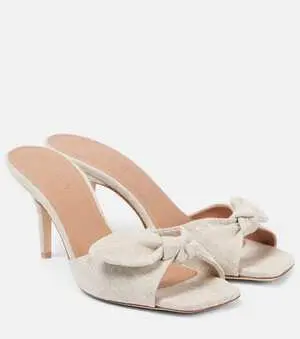 MALONE SOULIERS Vargas 70 Canvas Mules - Beige