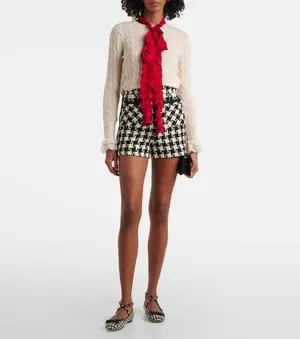 Valentino Garavani Rockstud Boucle Ballet Flats