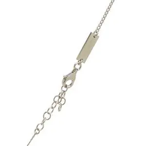 MAISON MARGIELA Twisted Number Logo Bar Necklace - Palladio Semi Polished Plating