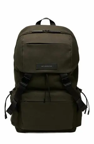 WANT Les Essentiels Bishop Organic Cotton Canvas Backpack - Green