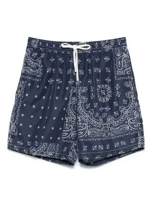 Eleventy Paisley-print Swim Shorts