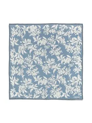 TOM FORD Floral-print Handkerchief - Blue