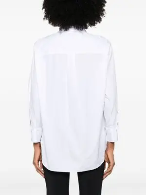 Elisabetta Franchi Logo-embroidered Poplin Shirt
