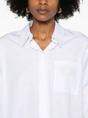 Elisabetta Franchi Logo-embroidered Poplin Shirt