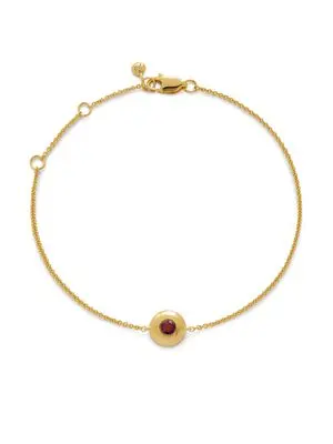 Monica Vinader 18kt Yellow Vermeil July Birthstone Bracelet - Gold