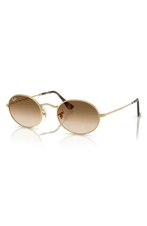Ray-ban 54mm Round Sunglasses - Gold Flash