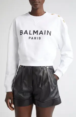 Balmain Fleece Sweatshirts Hoodies For Women
