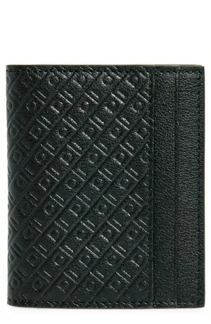 FERRAGAMO Mini Gancio Embossed Leather Bifold Wallet - Nero Nero X Mod