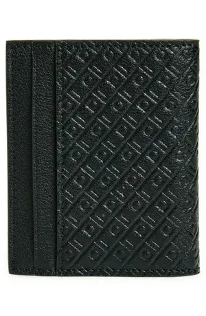 FERRAGAMO Mini Gancio Embossed Leather Bifold Wallet