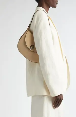 Savette Small Tondo Leather Hobo Bag - Bone