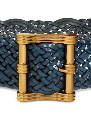 Etro Woven Leather Belt - Blue