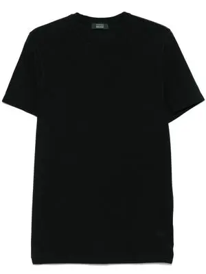 ZANONE Cotton T-shirt - Black