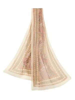 Etro Paisley-print Silk Scarf - Neutrals