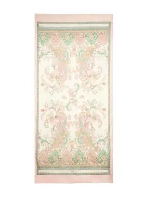 Etro Leaf-motif Scarf - Pink