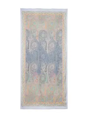 Etro Paisley-motif Slub Scarf - Green