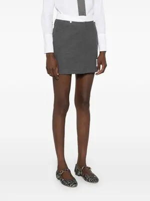 Thom Browne Logo-patch Mini Skirt - Grey