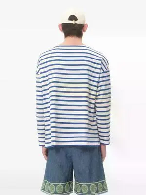 Valentino Garavani Chez-print Striped Cotton T-shirt