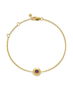 Monica Vinader 18kt Yellow Vermeil February Birthstone Bracelet - Gold