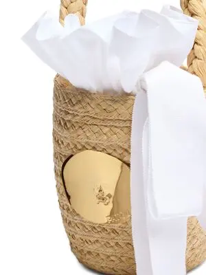 PATOU Raffia Bucket Bag - Neutrals