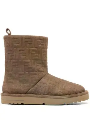 Fendi Ff Jacquard Boots - Neutrals