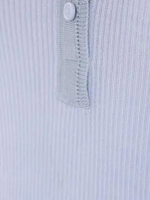 Chloé Ribbed Henley T-shirt - Blue
