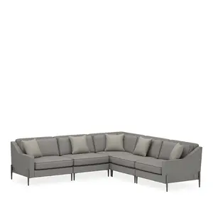 CARACOLE Remix 5 Piece Sectional - Smoke/khaki