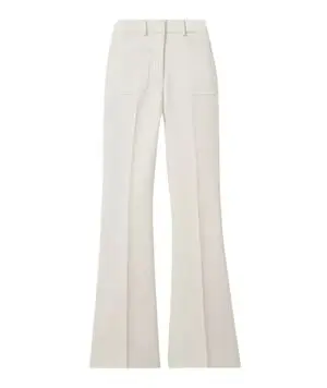 REISS Priya Flare Trousers - Cream