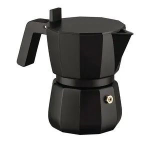 ALESSI 3 Cup Black Espresso Maker - No Color