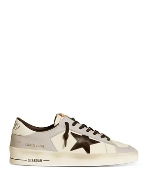 GOLDEN GOOSE Stardan Nappa Leather Sneakers - White/grey