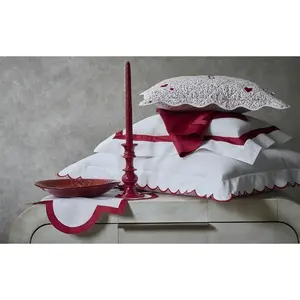 MATOUK Dakota Percale Boudoir Sham - Red